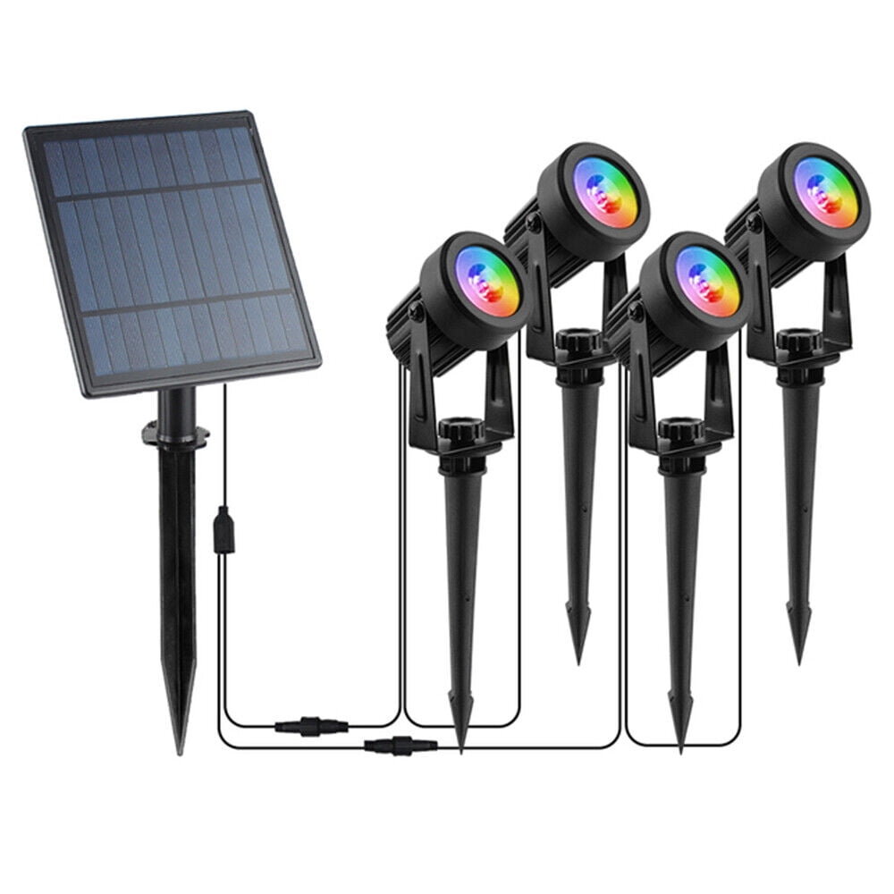 Solar Landscape Spotlights 4 in 1 Solar Powered Garden Spike ...