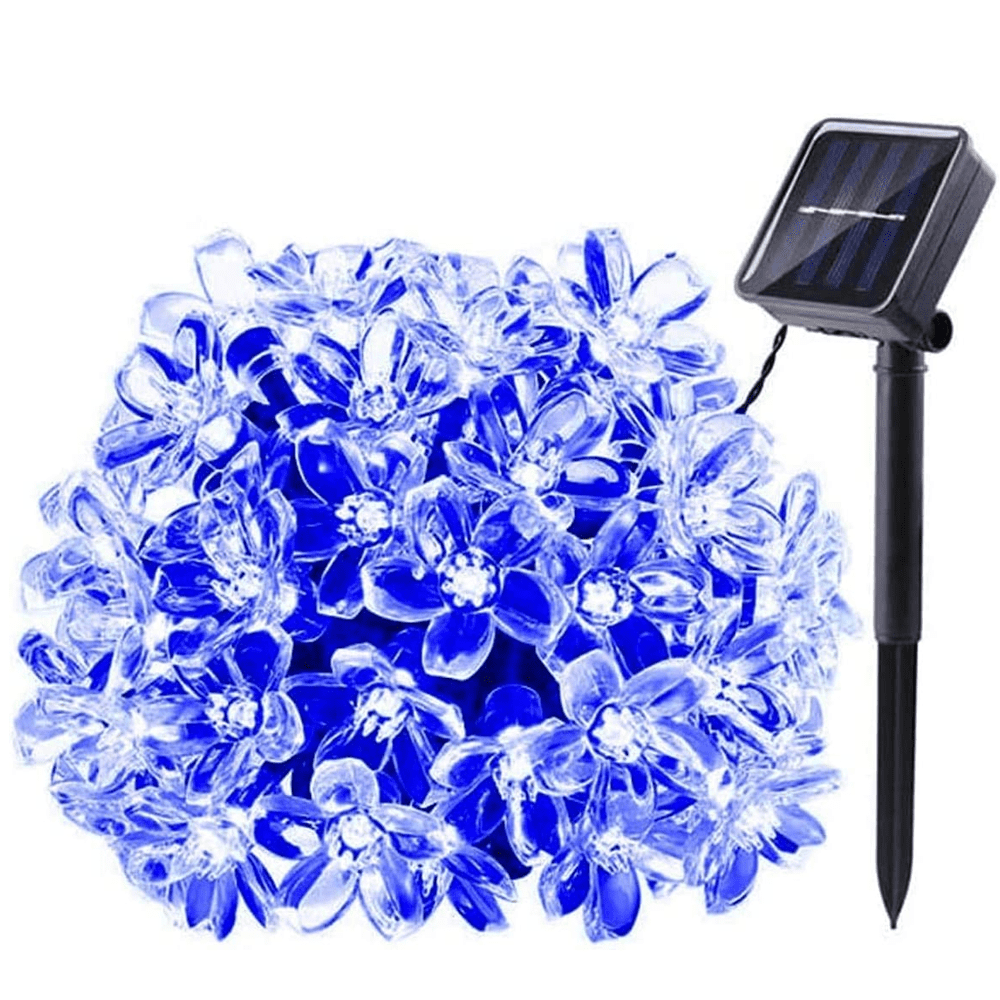 Solar Lantern, 23ft/7M 50LED Peach Blossom Solar Decorative String ...