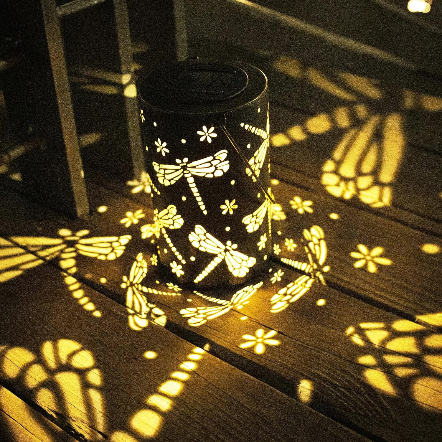 Solar Lantern Outdoor Garden Decor Hanging Solar Lantern Lights,Metal ...