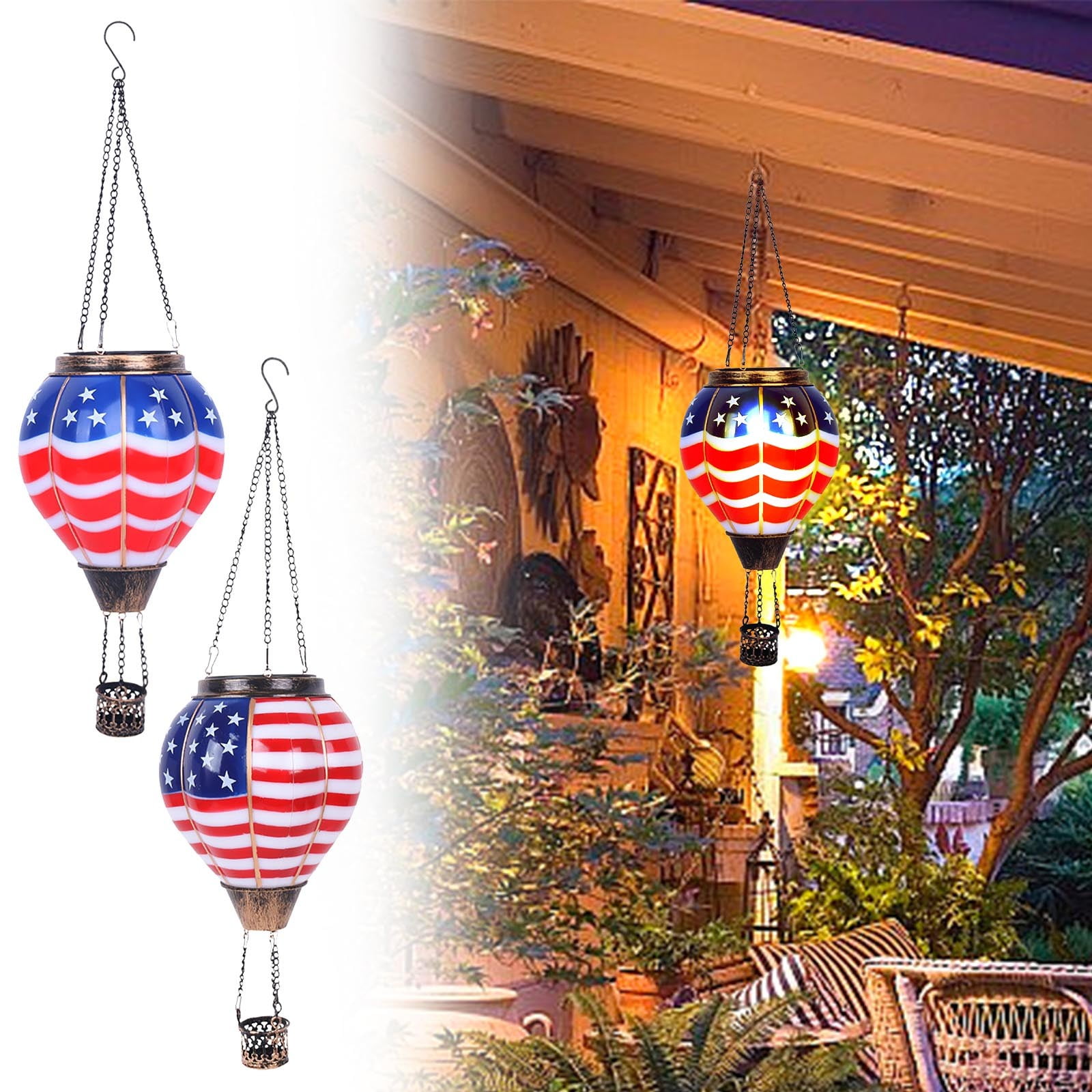 Solar Lantern Outdoor Hanging Light | Flickering Flame effect | Solar ...