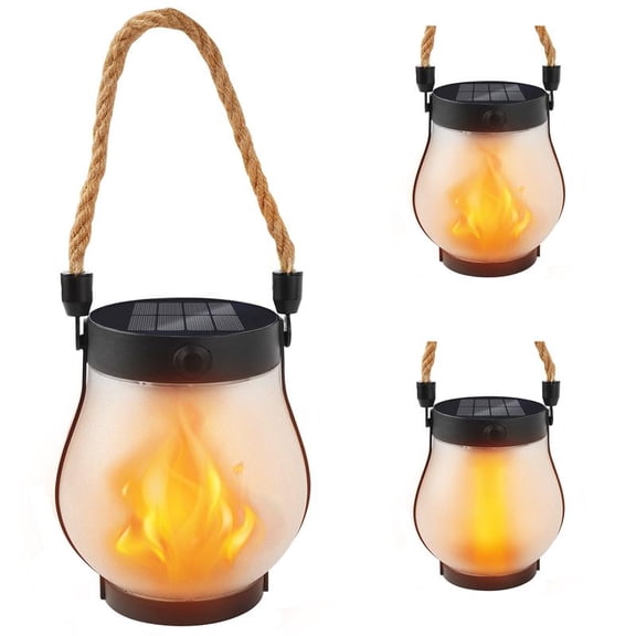 Kaliqo Solar Lantern Outdoor Lights Solar Lantern Waterproof Flickering ...