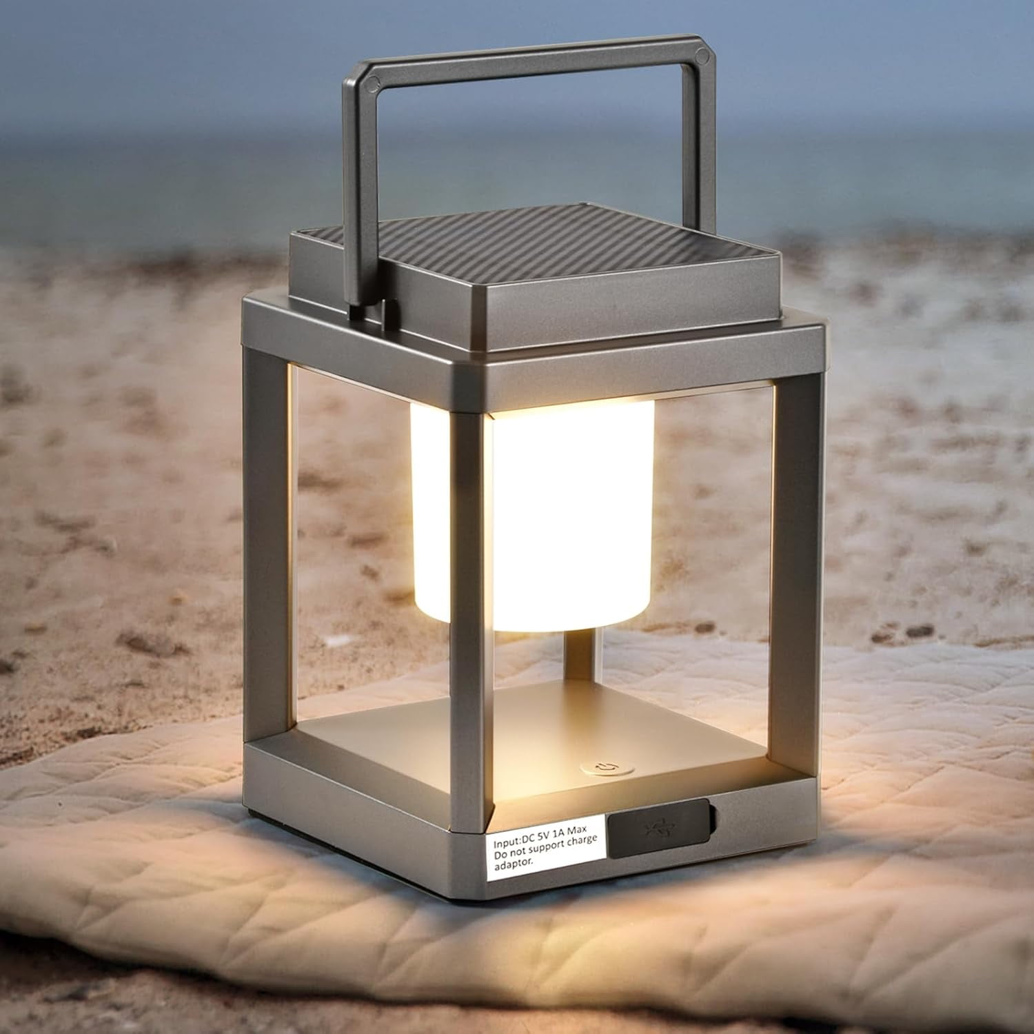 Solar Lantern Outdoor Table Lamp: Portable Waterproof LED Light ...