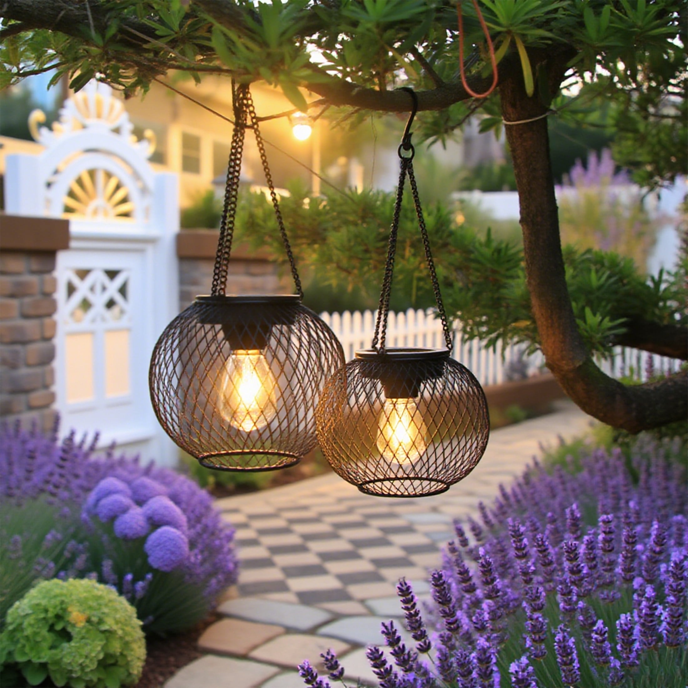 Solar Lantern Outdoor Waterproof, KagoLing Upgraded Hanging Solar ...