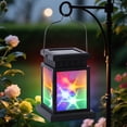 Syenll Solar Lantern Lights Outdoor, 2 Pack Waterproof Star RGB ...