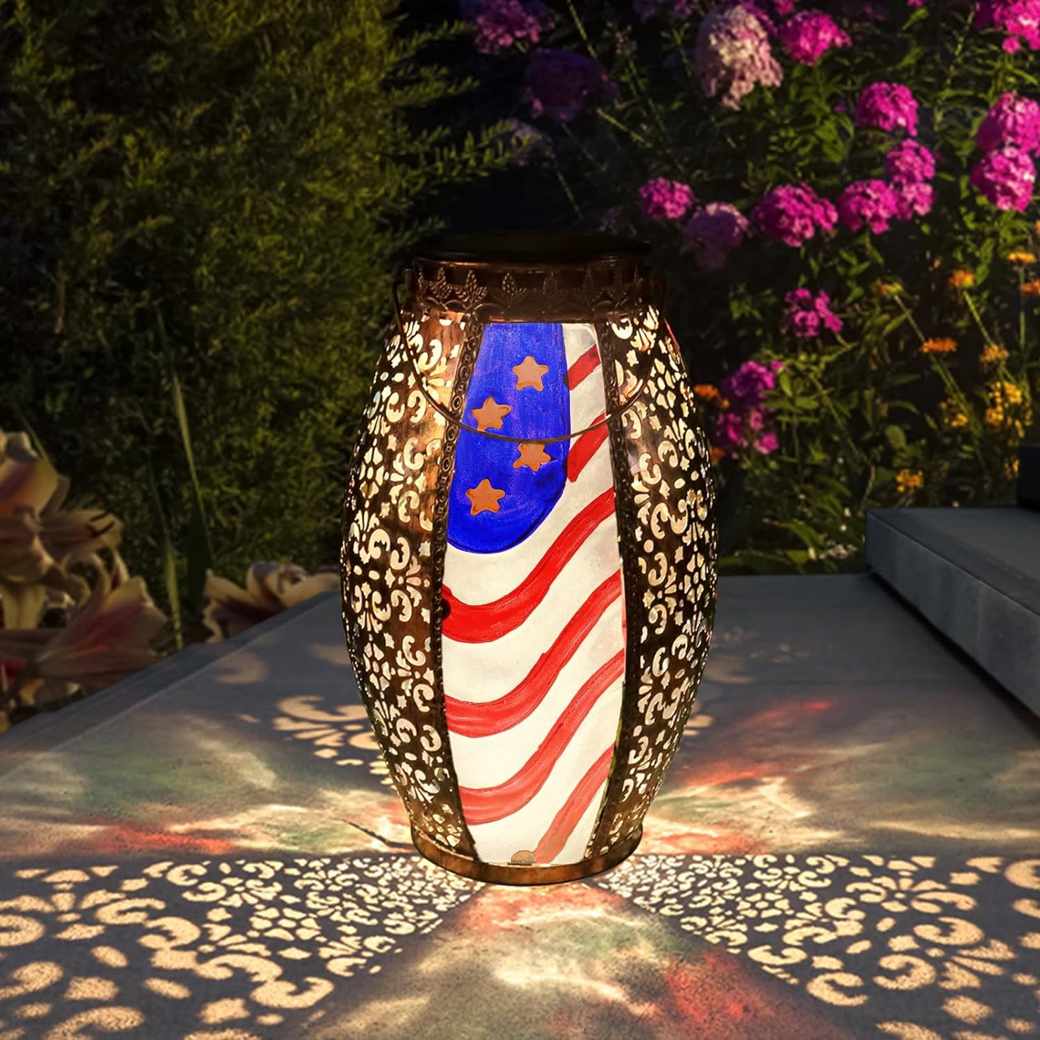 Solar Lanterns Outdoor Hanging Light - Cardinal Solar Powered LED Glass ...