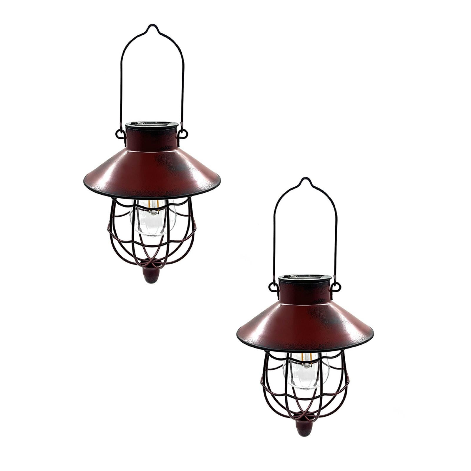 Solar Lanterns Outdoor Hanging - Waterproof Metal Solar Powered Lights ...