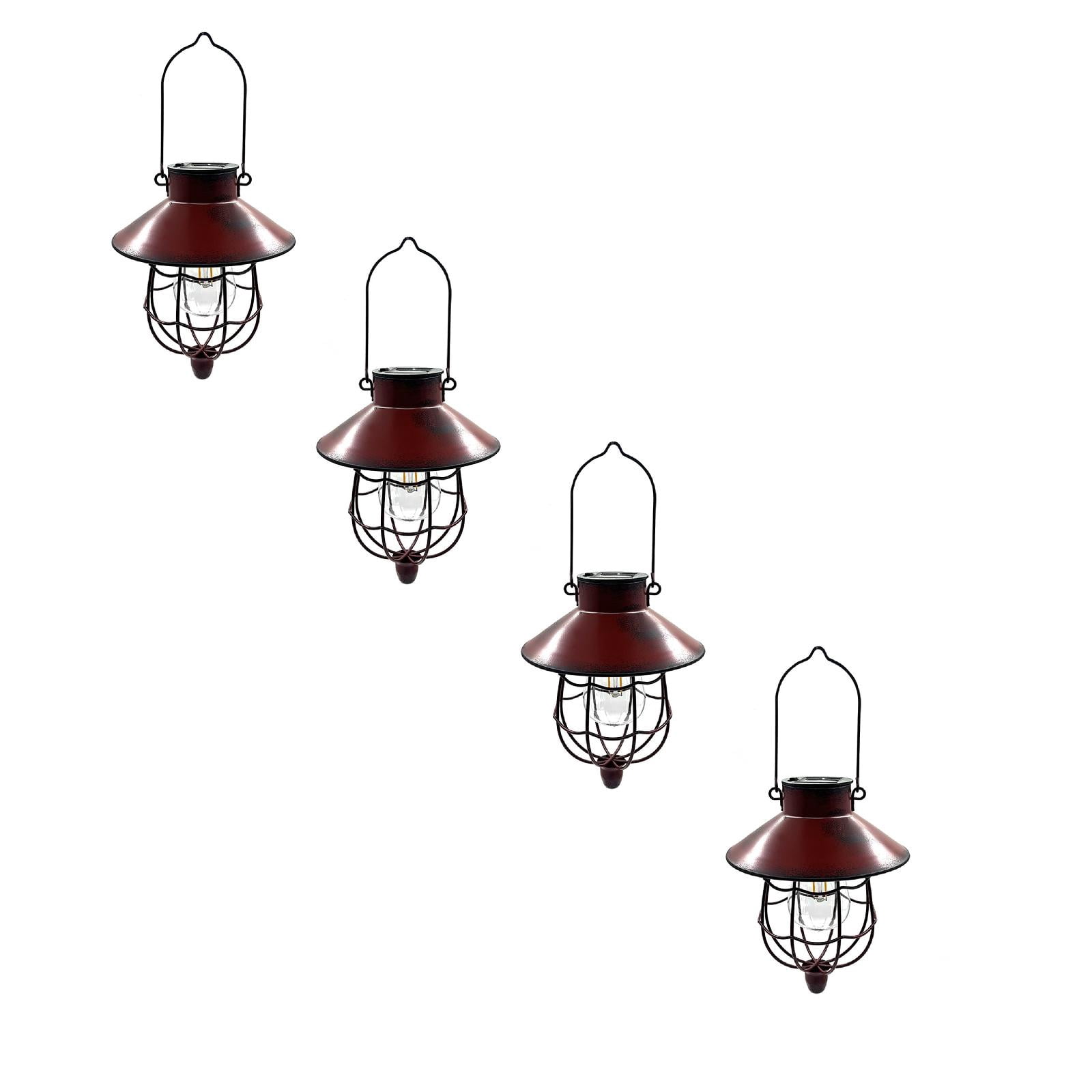 Solar Lanterns Outdoor Hanging - Waterproof Metal Solar Powered Lights ...