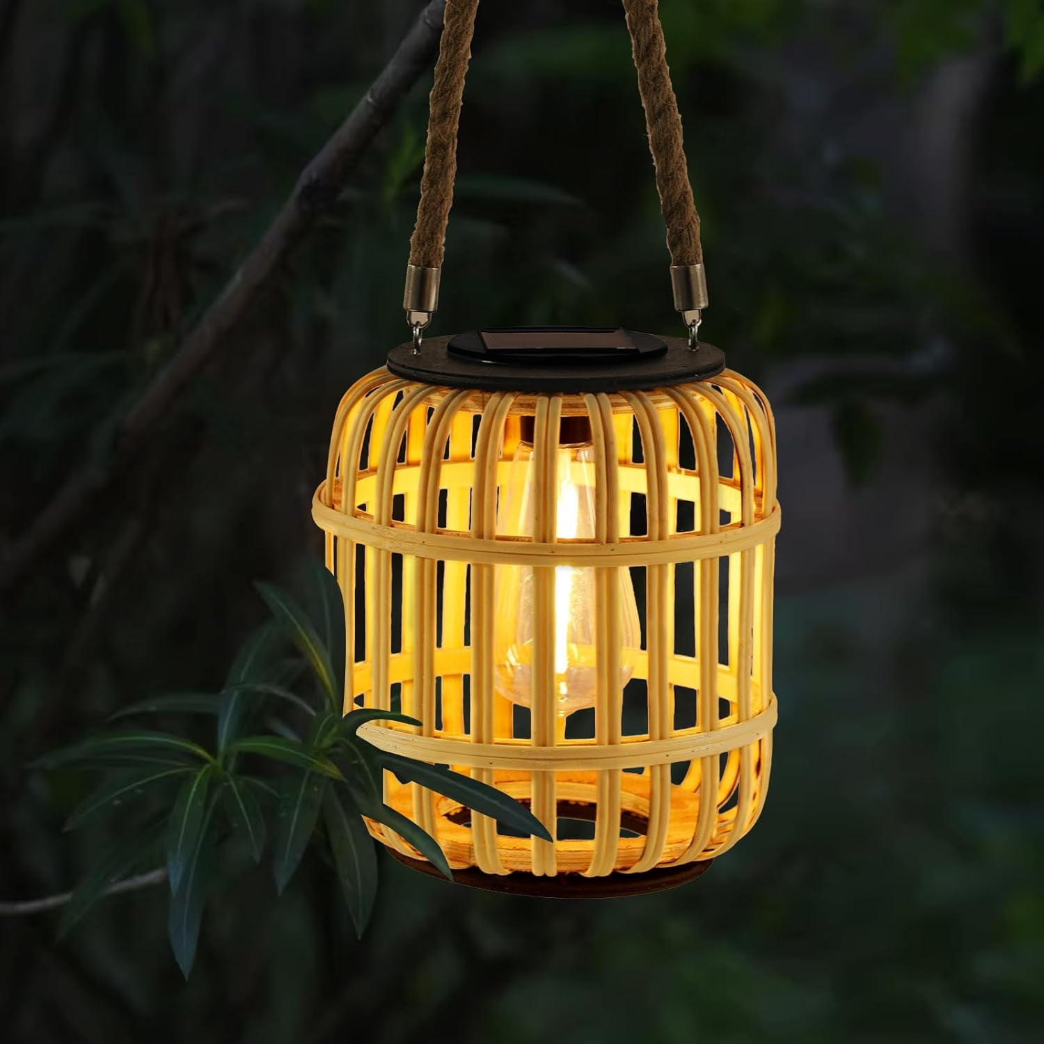 Solar Lanterns Outdoor,Natural Rattan Bamboo Solar Lantern Outdoor ...