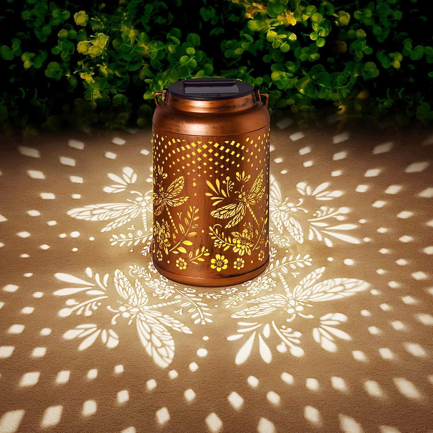 Solar Lanterns Outdoor Waterproof Dragonfly Garden Decor Hanging Solar ...