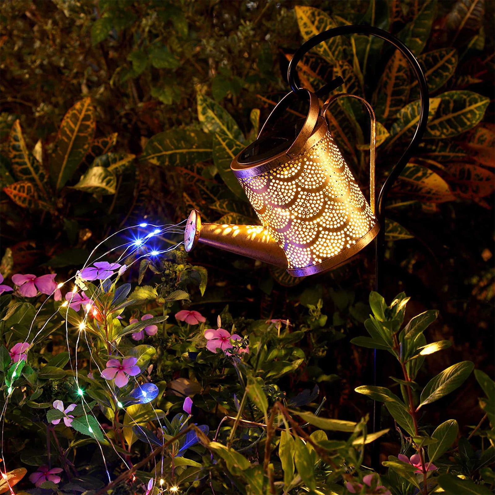 Solar Lanterns Outdoor Waterproof,Metal Watering Can Garden Decor ...