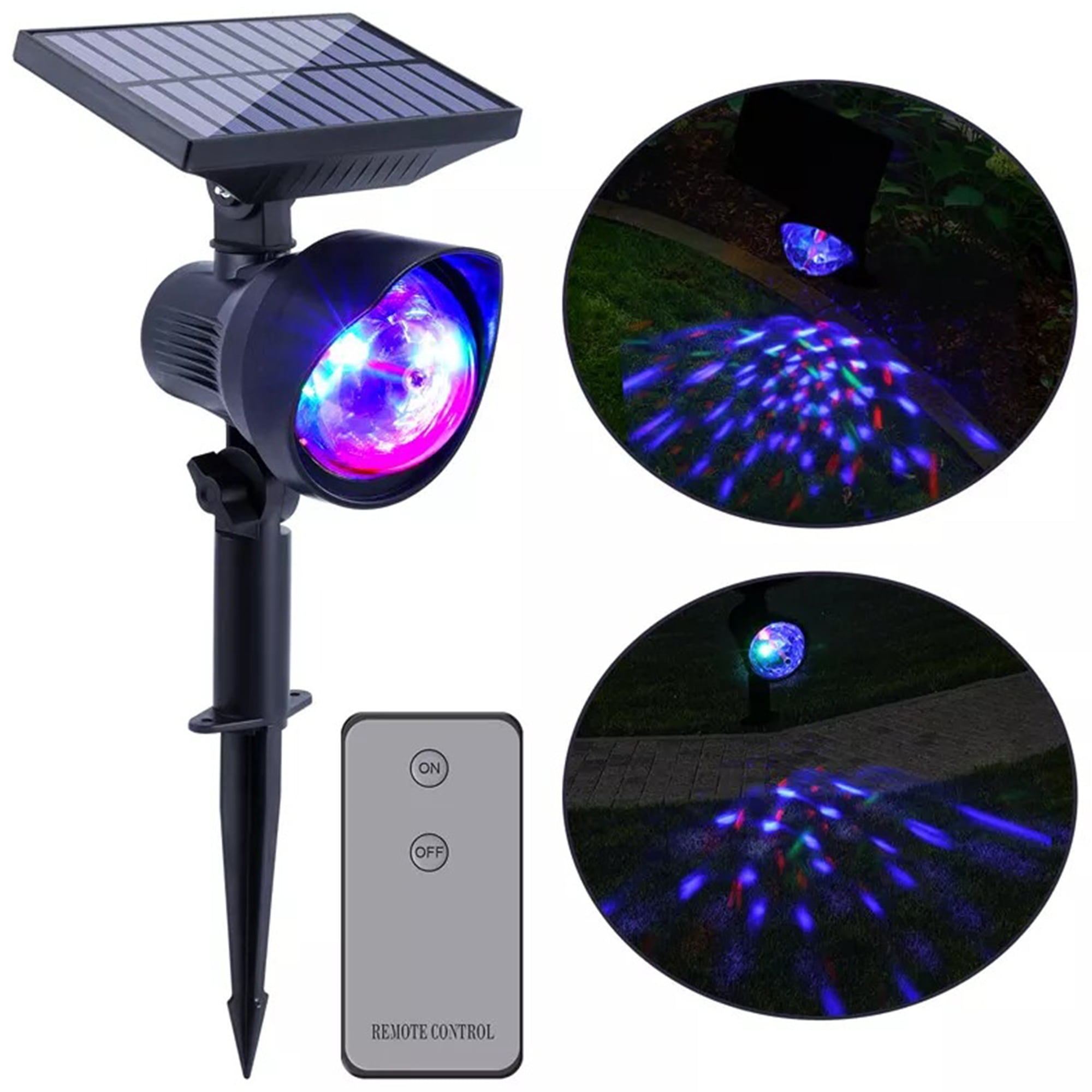 Solar Laser Projector Light, RGB LED Outdoor Landscape Lamp for Gardens ...