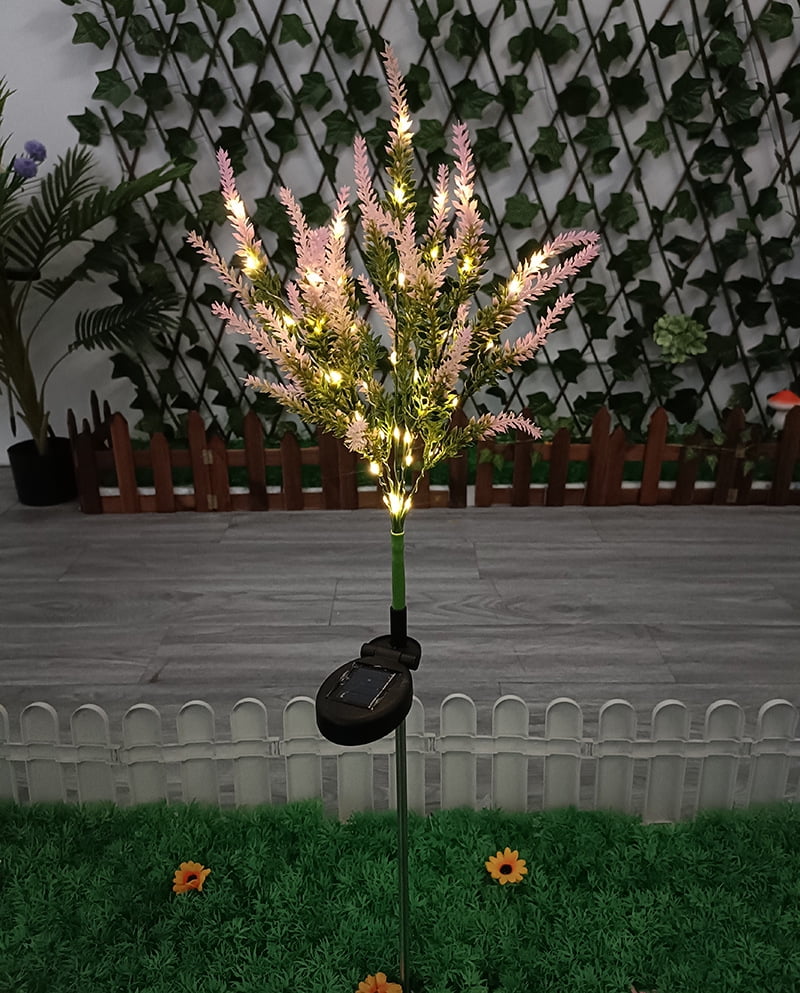 Solar Lavender Outside Garden Lawn Light IP65 Waterproof Solar Flowers ...