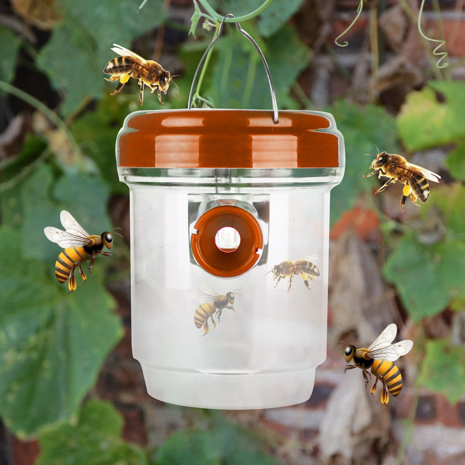 Solar Led Charging Bee Catcher Green Solar Wasps Trap Solar Powered ...