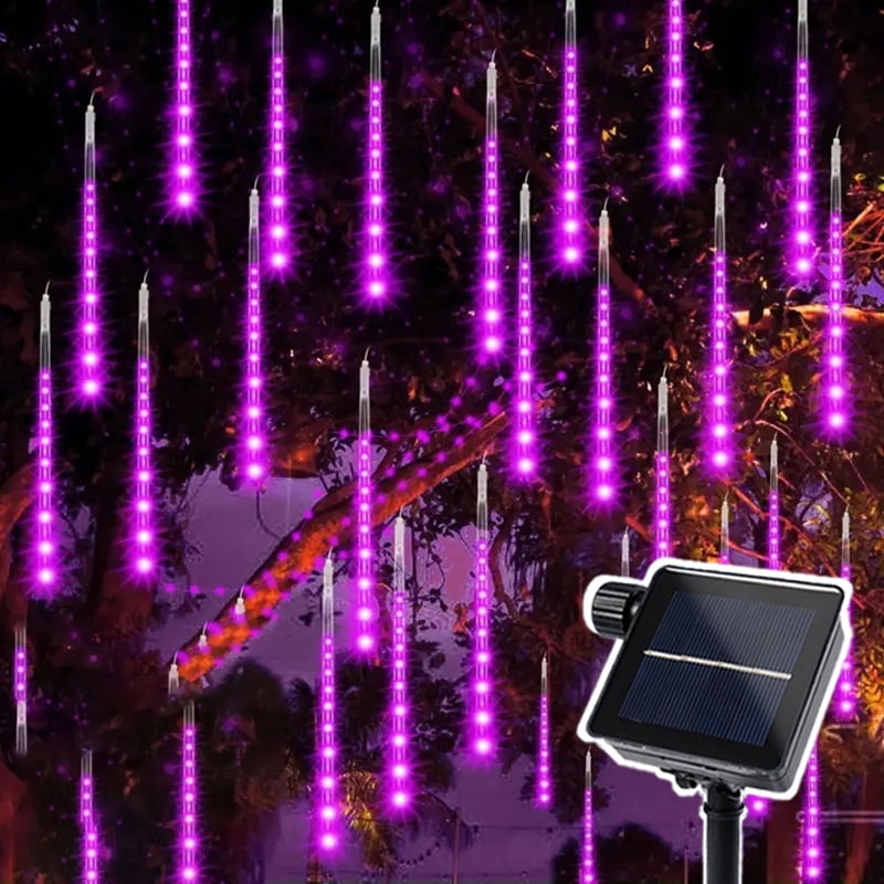 Solar Led Light Outdoor Meteor Shower Rain String Lights Waterproof ...