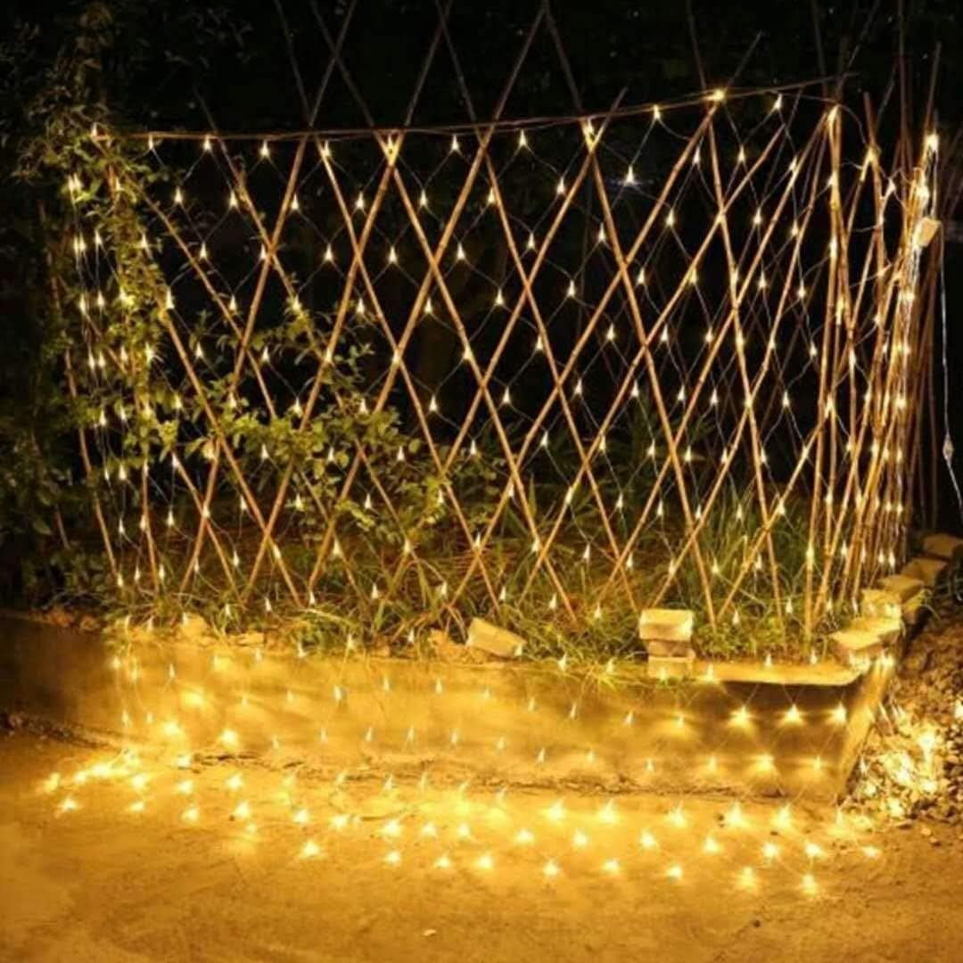 Solar Led Net Fairy Lights, 204 Led 2x3m Mesh String Decorative Lights ...