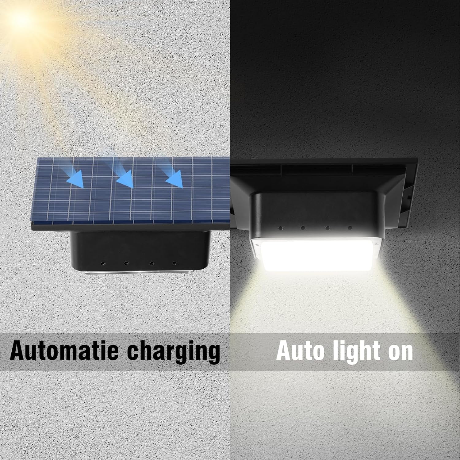 Solar Led Post Light Super Bright 108 LED Sign Lights Outdoor ...