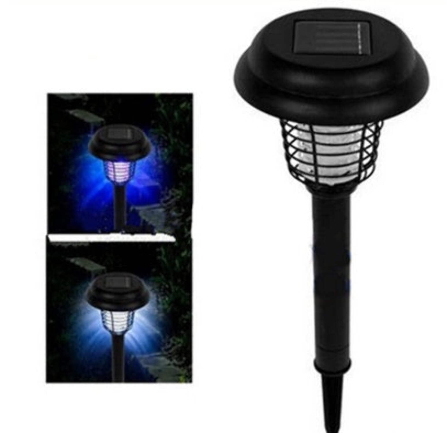 Solar Led Rechargeable Anti-Mosquito Lamp Electronic Fly Bug Zapper ...