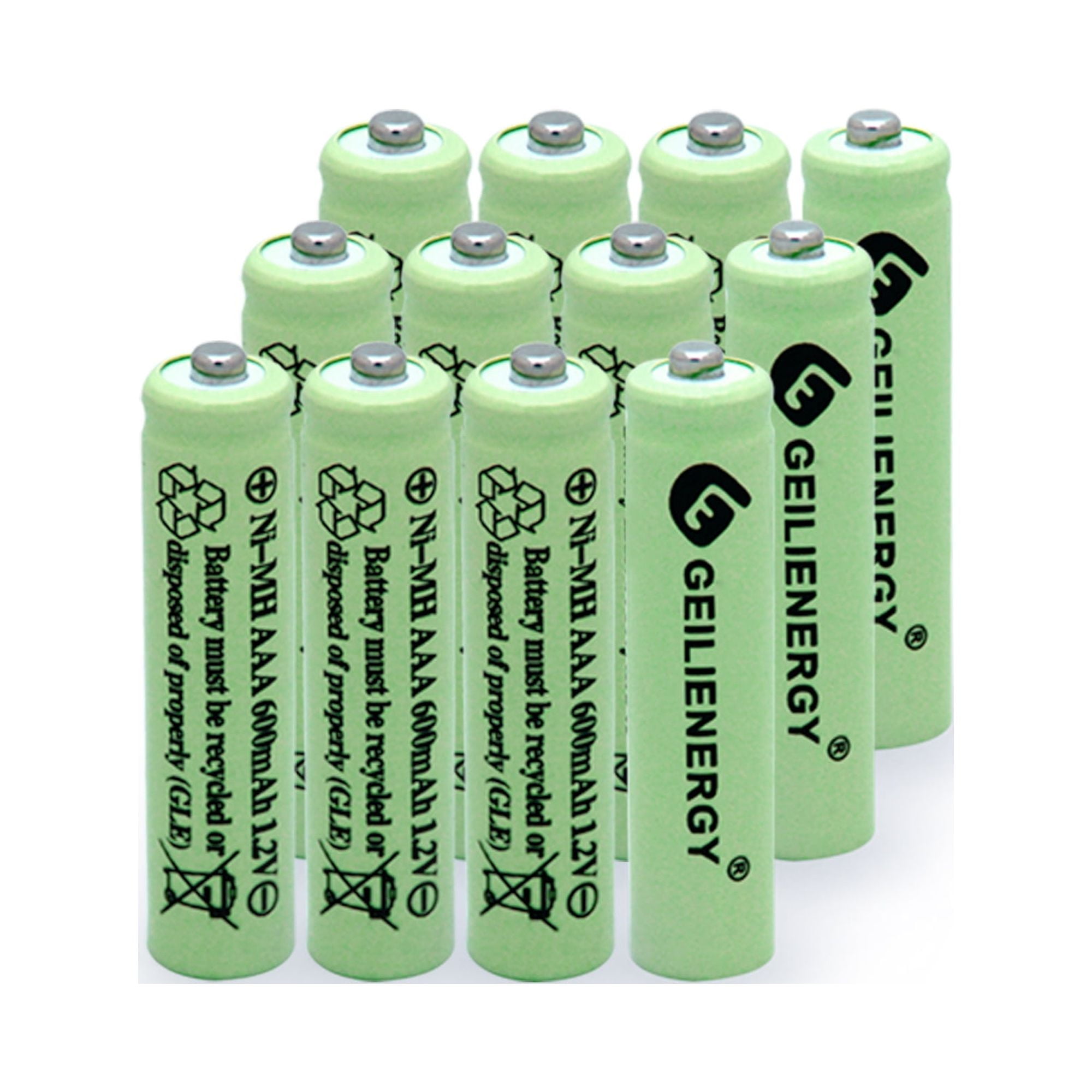 Solar Light Batteries AAA Triple A NIMH 600mAh 1.2V Rechargeable for ...