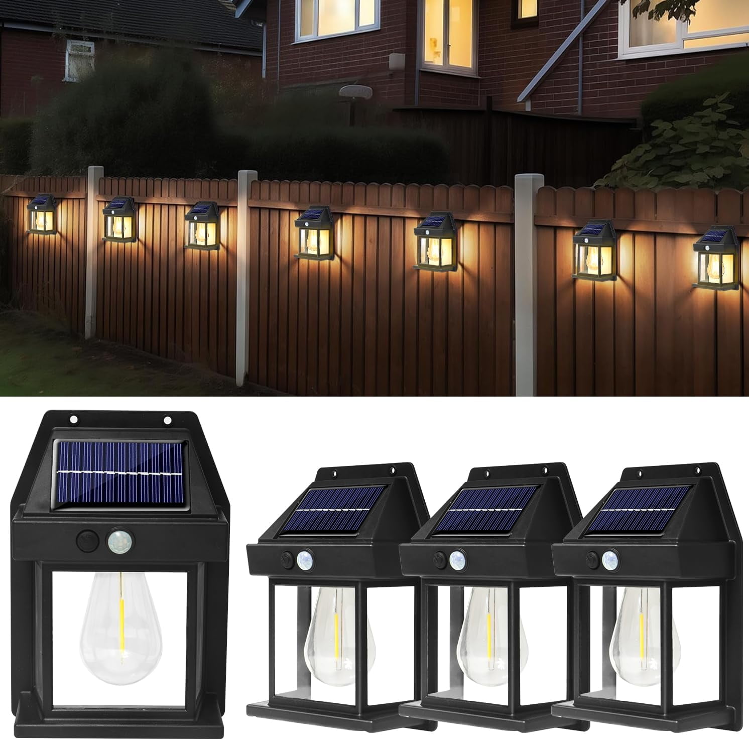 Solar Light Outdoor 3 Modes Solar Outdoor Wall Lights Waterproof Solar ...