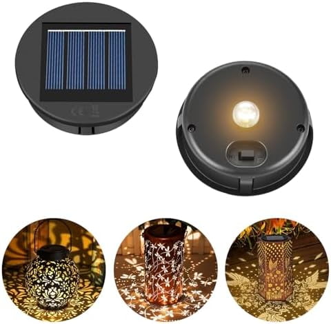 Solar Light Replacement Top 2 Pack LED Solar Lantern Light Lids Outdoor ...