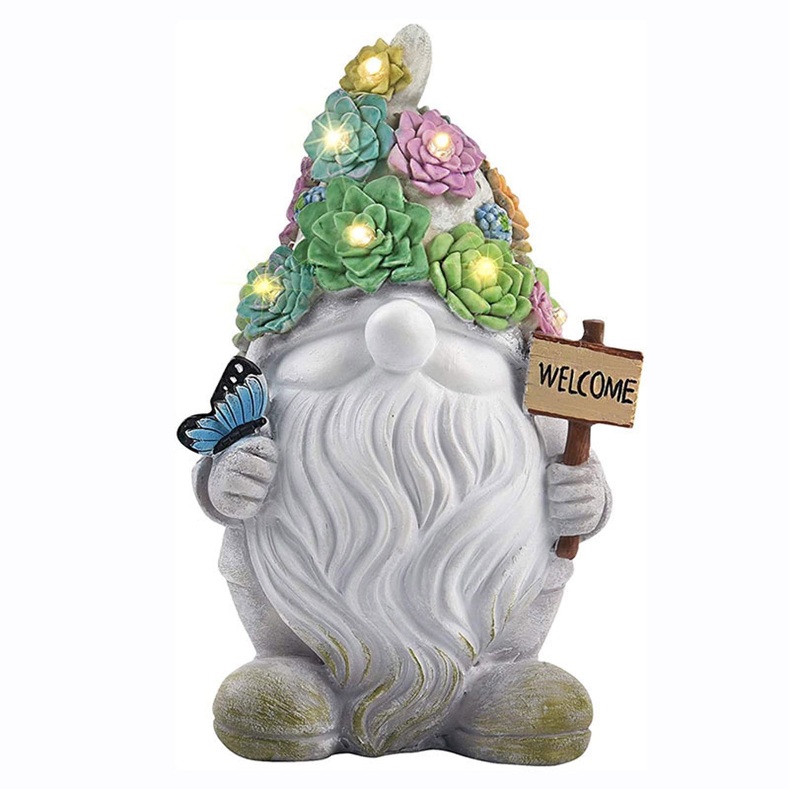 Solar Light Resin Crafts Garden Decoration Outdoor Flocking Statue ...