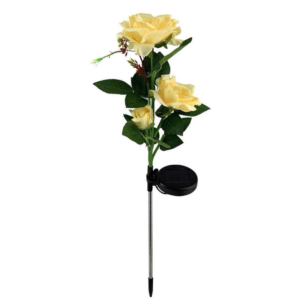 Solar Light Roses Decor, Waterproof Patio Yard Lights for Garden ...