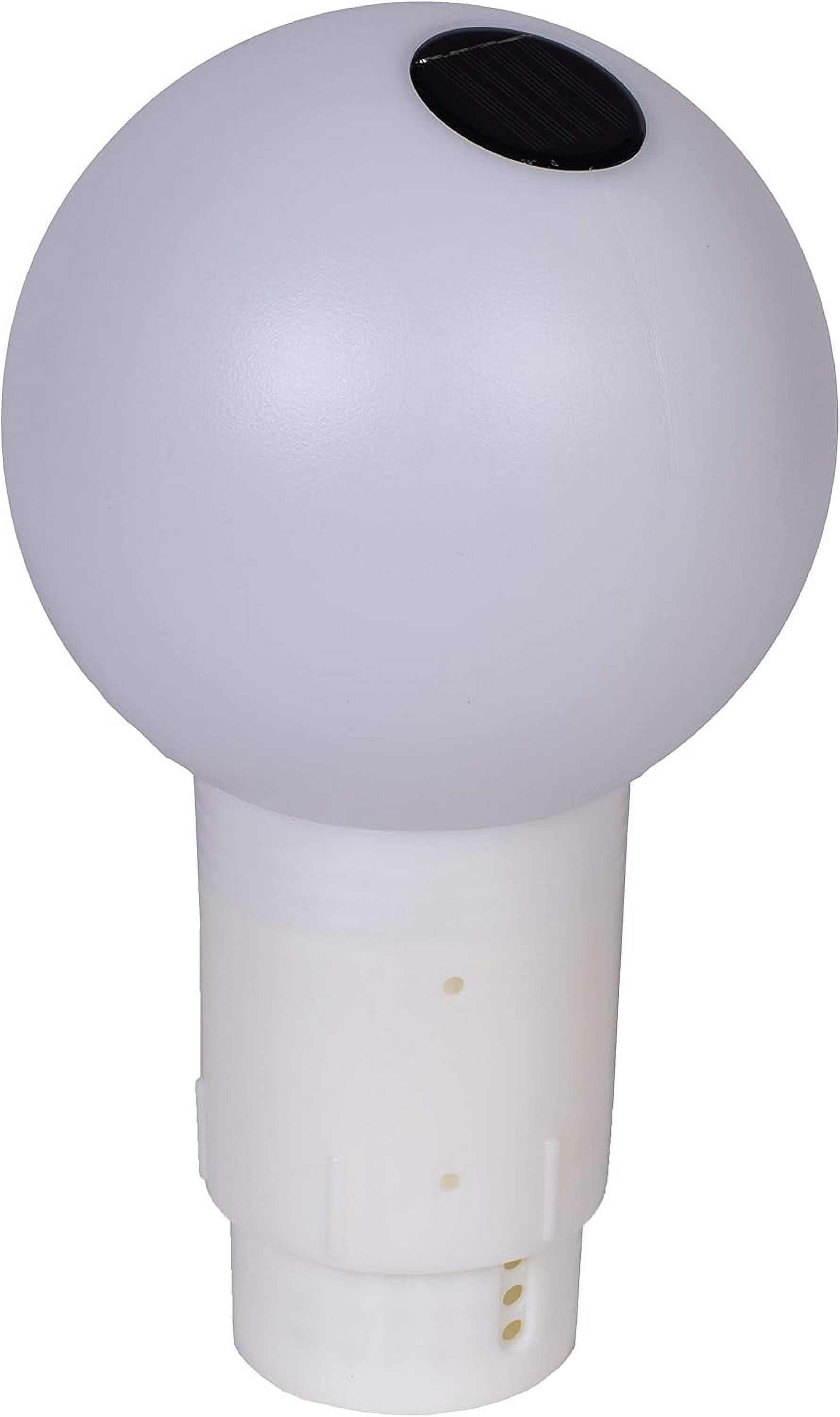 Solar Light-Up Globe Pool Chlorinator; 3”-Tablet Chlorine Dispenser ...