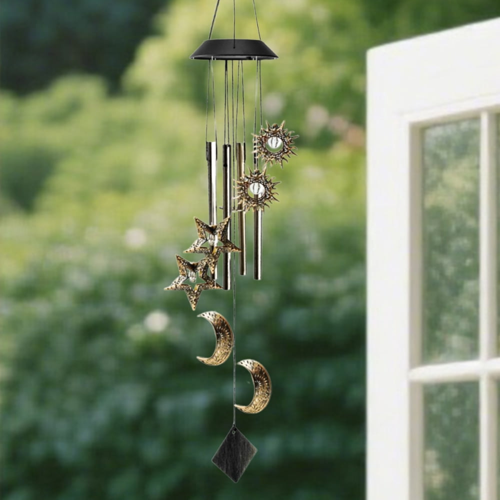 Solar Light Wind Chimes Solar Wind Chime Outside Lights Ambient ...