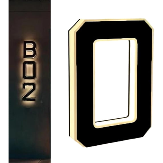 Solar Lighted House Numbers | 9 Inch Waterproof LED Address Signs for ...