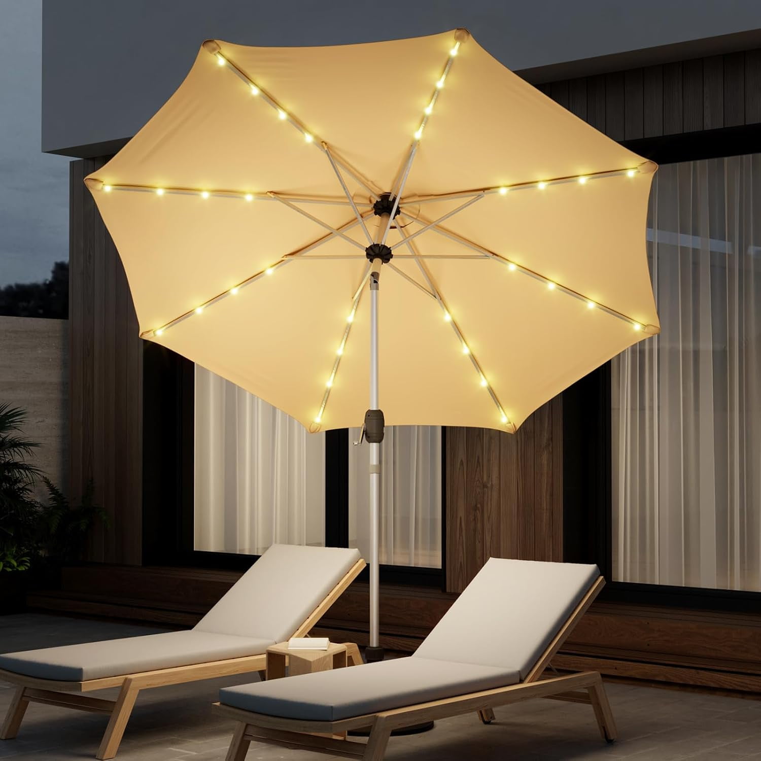 Solar Lighted Patio Umbrella - Walmart.com
