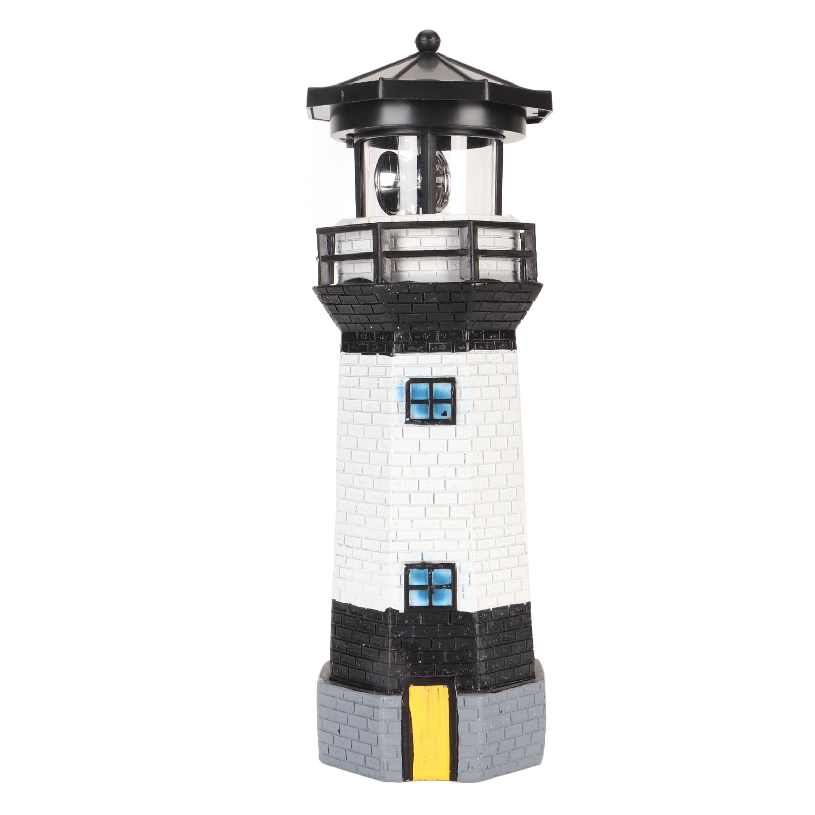 Solar Lighthouse 360 Degree Rotating Lighthouse Decoration Fadeless ...