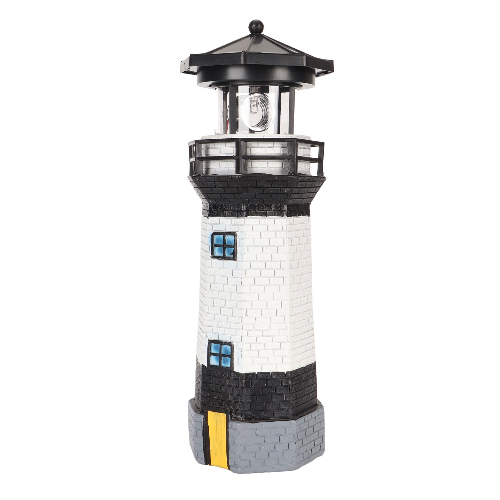Solar Lighthouse 360 Degree Rotating Lighthouse Decoration Fadeless ...