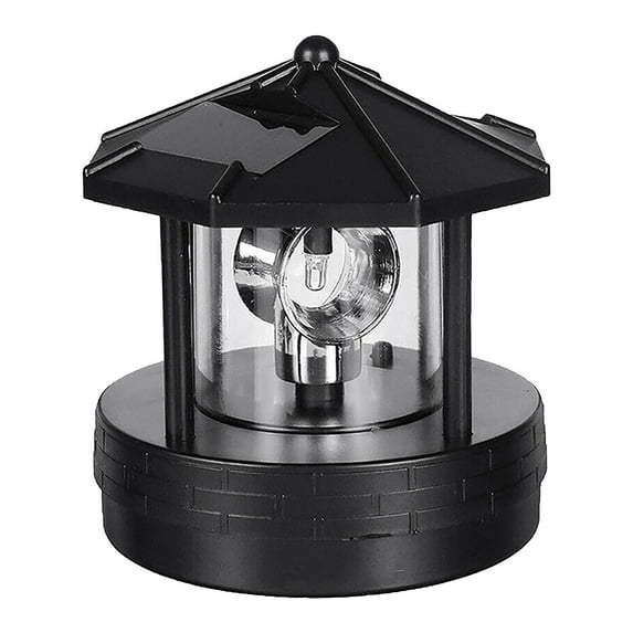 Zupieus Solar Lighthouse, Rotating LED Outdoor Garden Decor, Waterproof ...