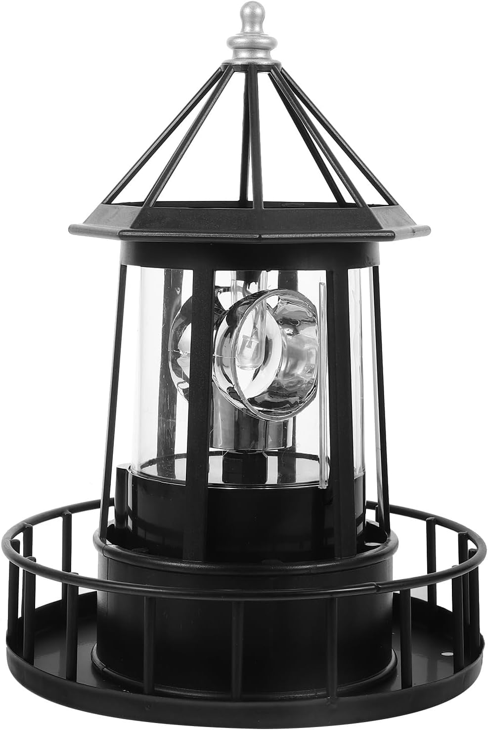 Solar Lighthouse Rotating Light, LED Solar Powered Lighthouse, 360 ...