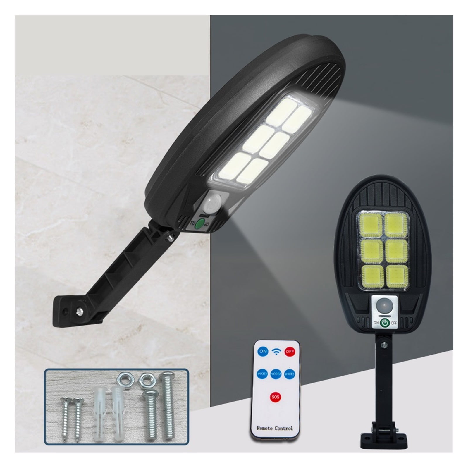 Solar Lights, Bright Outdoor Solar Lights Motion Sensor Spotlight Remote Control COB LED Solar ...