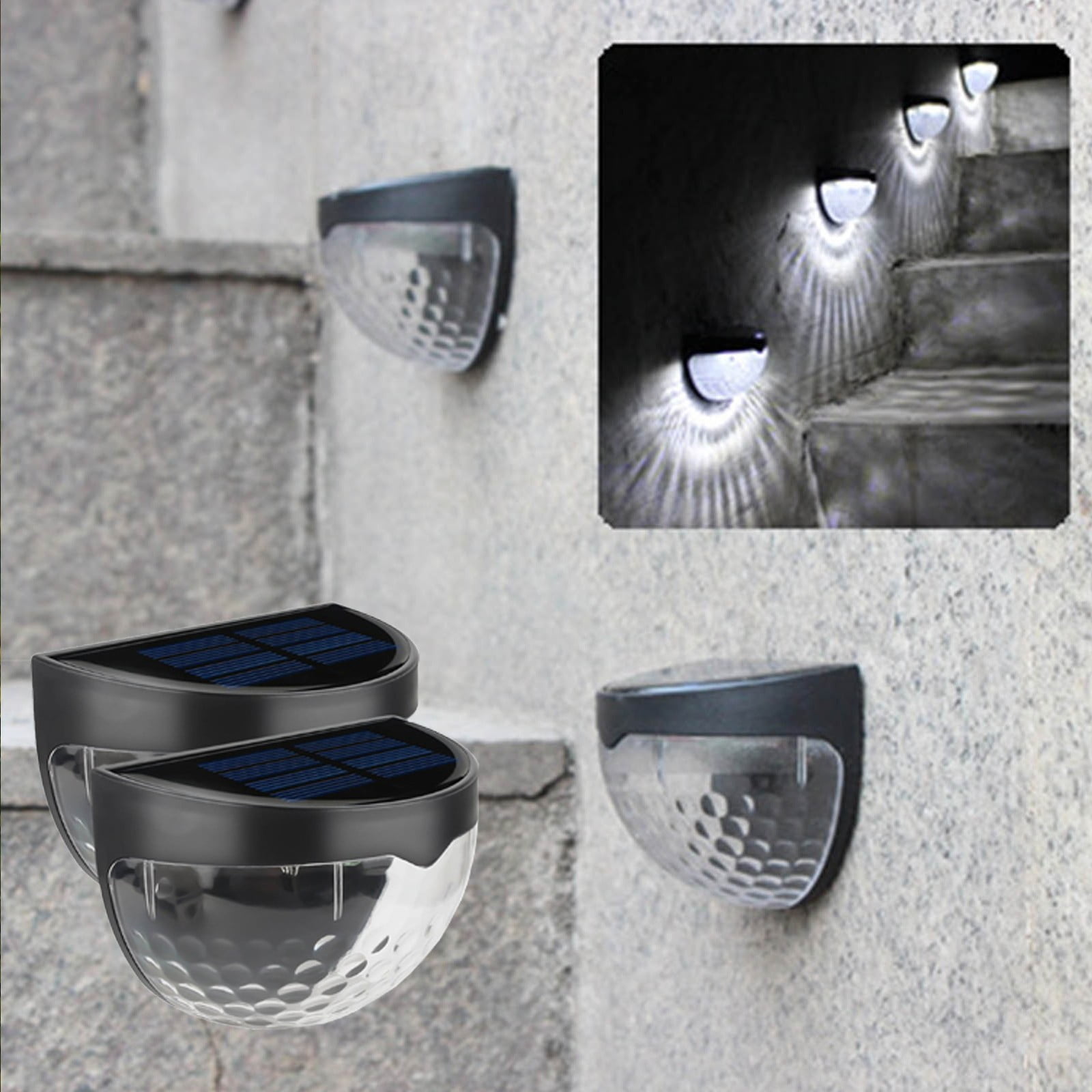 Solar Lights Clearance Solar Fence Lights, Solar Powered Outdoor Fence ...