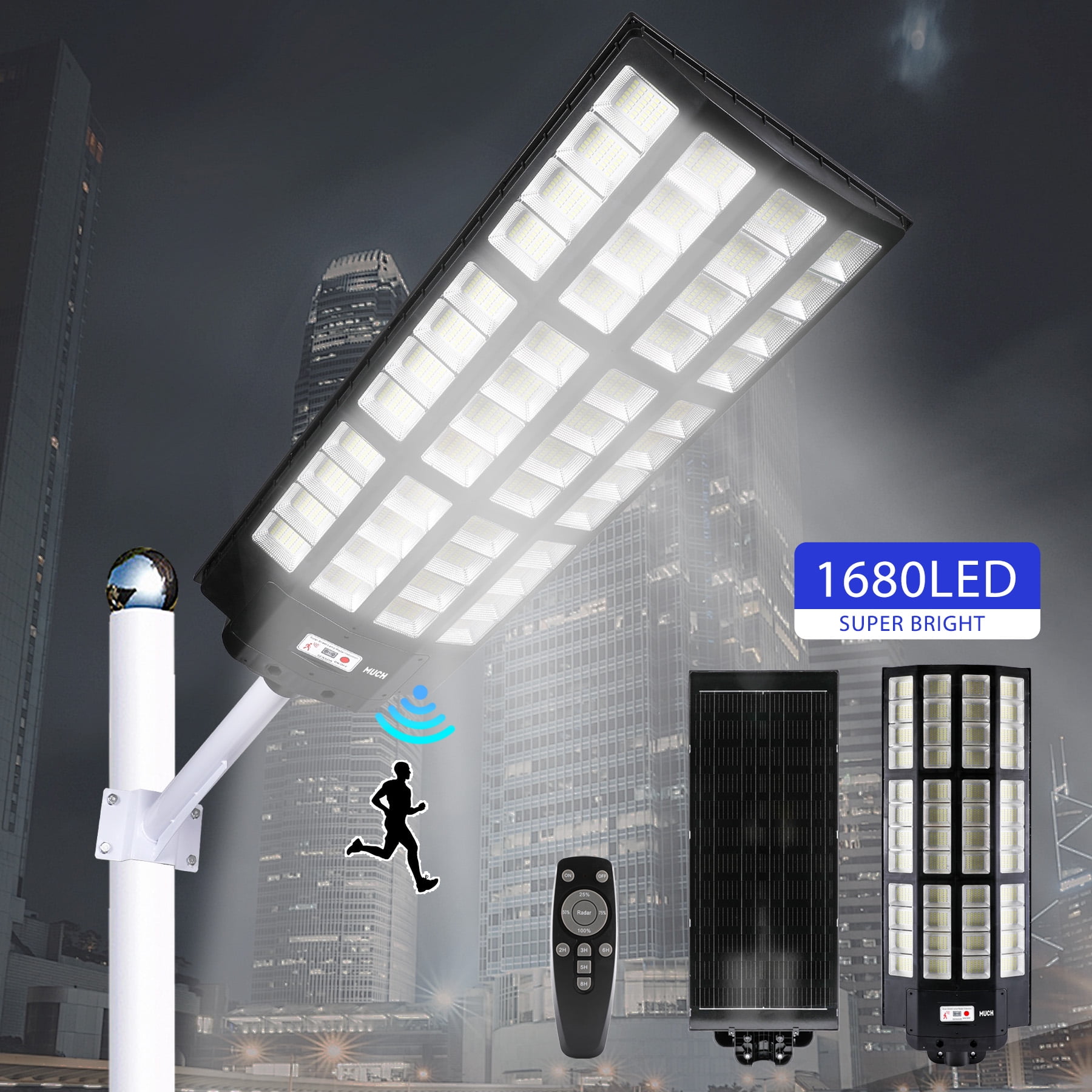 Solar Lights LED Solar Powered Motion Sensor Human body sensing & radar ...