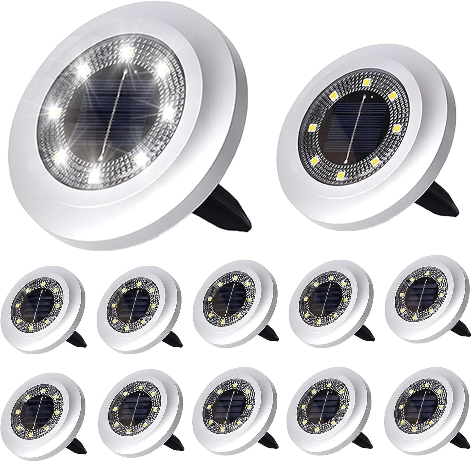 Solar Lights Outdoor, 12 Pack Solar Lights Outdoor Waterproof, 8 LED ...