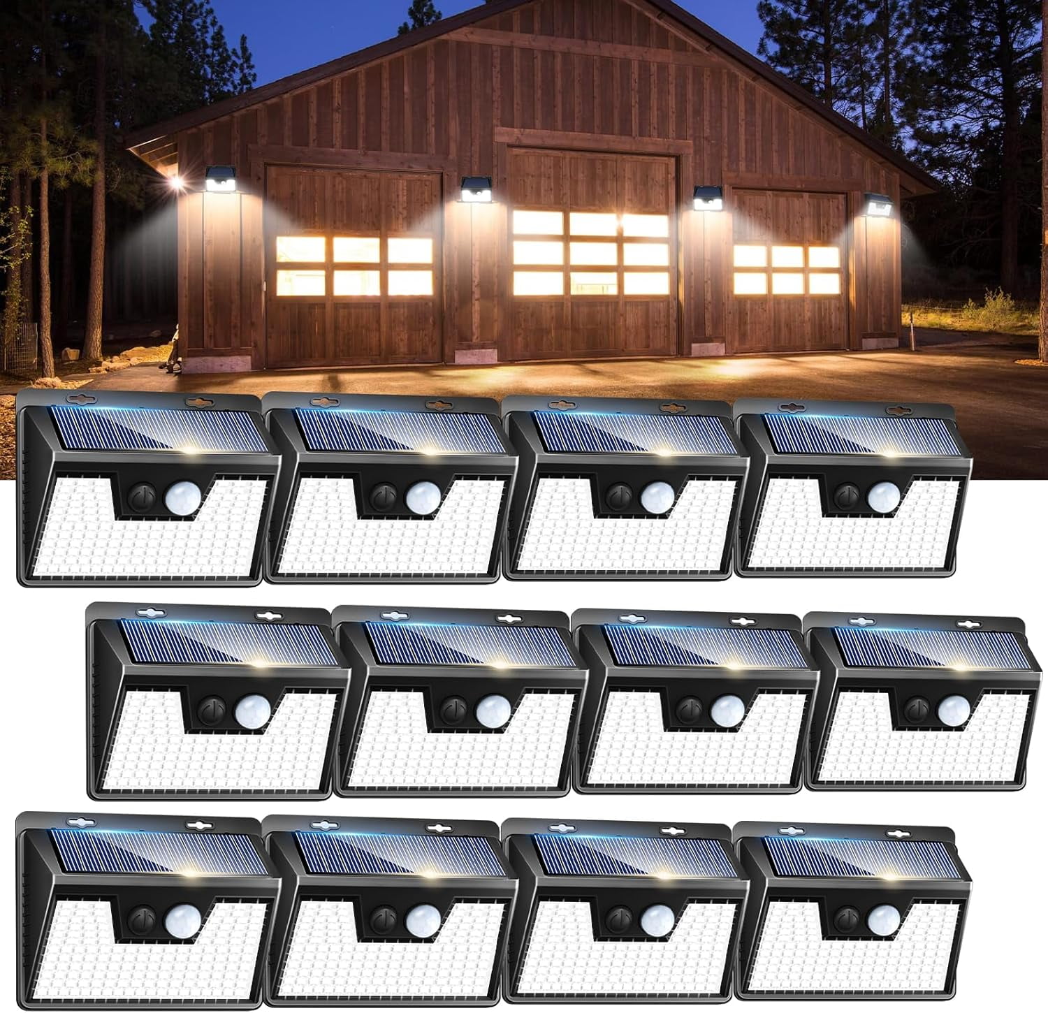 Solar Lights Outdoor [12 Packs/140 LEDs], 3 Lighting Modes Solar Motion ...