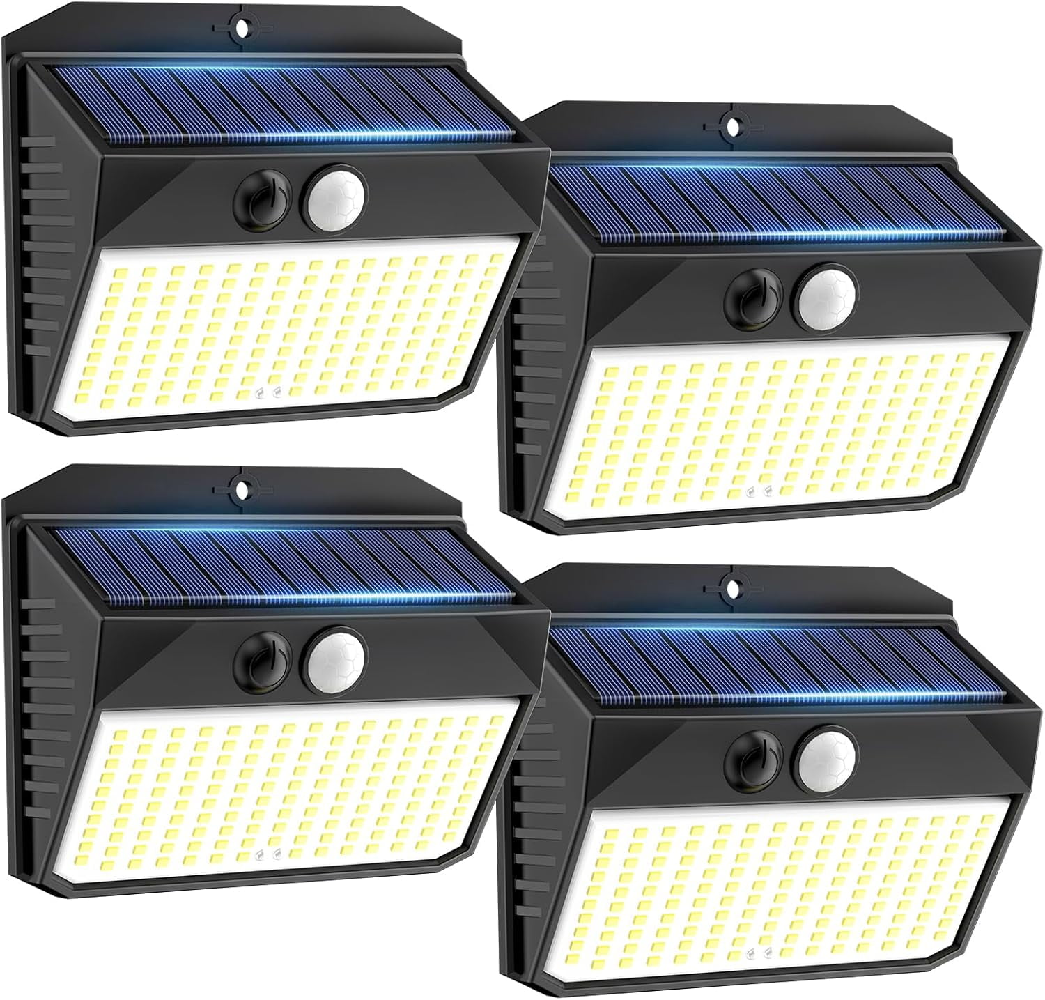 Solar Lights Outdoor - 150 LED, 6 Pack with Motion Sensor & 3 Lighting ...