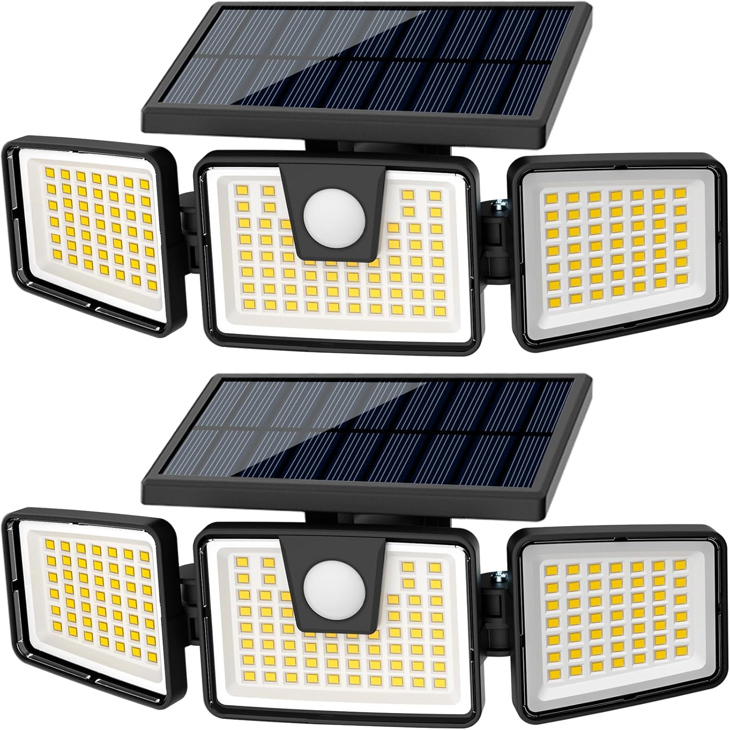 Solar Lights Outdoor, 2 Pack LED High Brightness Cordless Motion Sensor ...