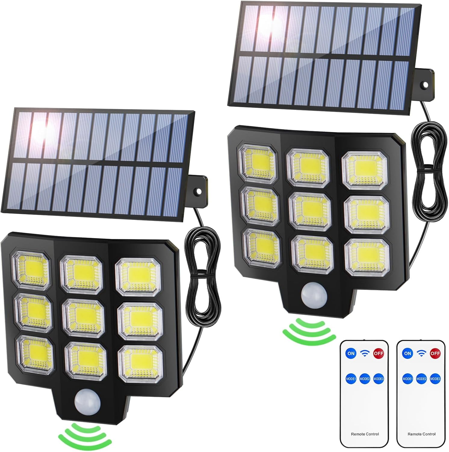 Solar Lights Outdoor, 2 Pack Motion Sensor Solar Flood Lights Outdoor ...