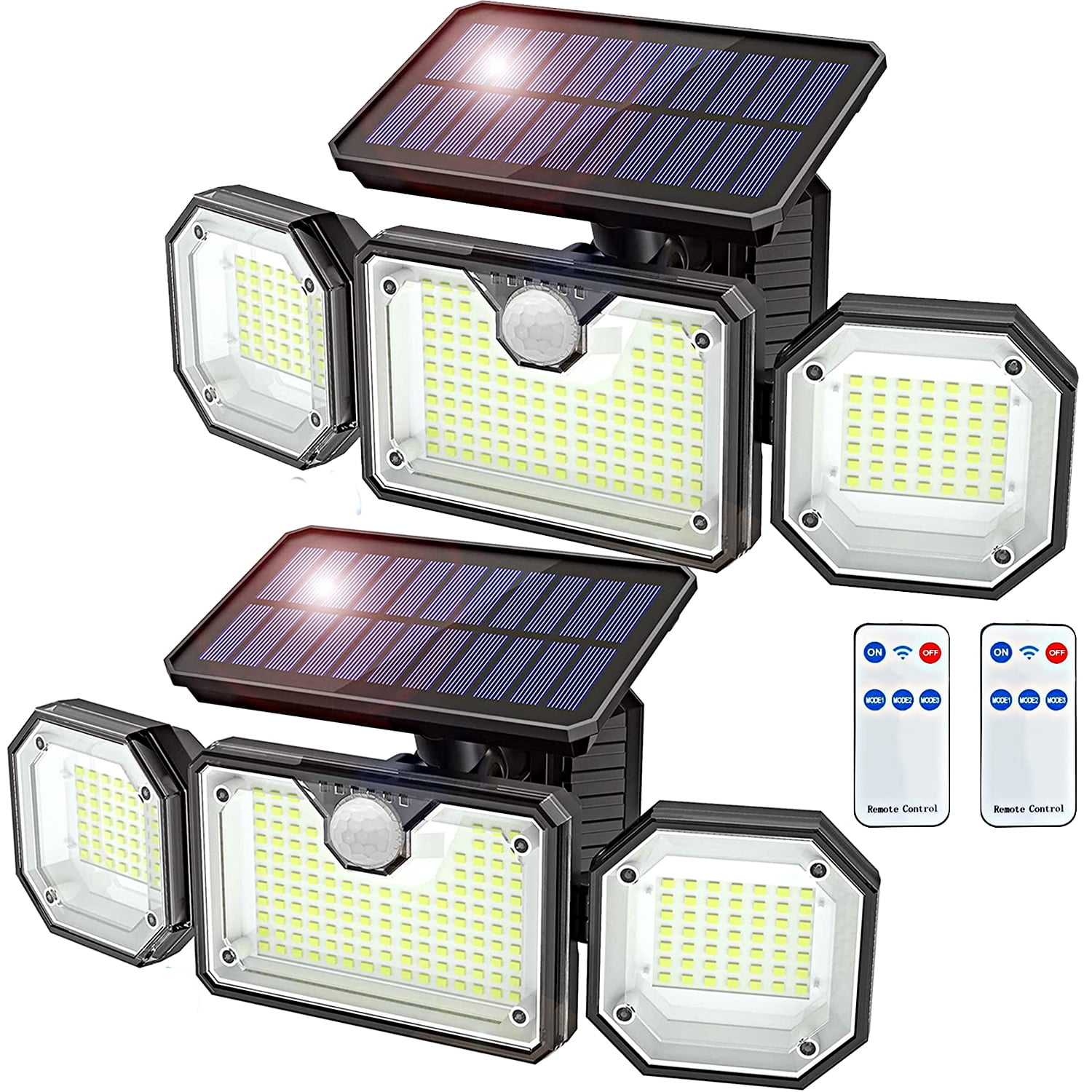 Solar Lights Outdoor, 226LED 2500LM Motion Sensor Security Lights with ...