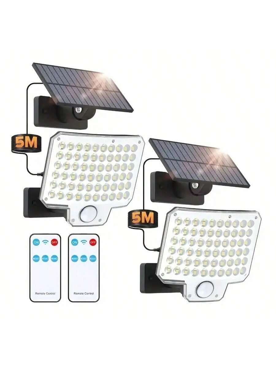Solar Lights Outdoor, 2500 Lumen 3 Heads Solar Motion Lights Outdoor ...