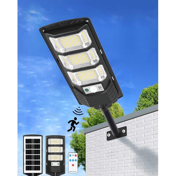 Solar Lights Outdoor, 300W Solar- Motion Sensor Flood Lights with ...