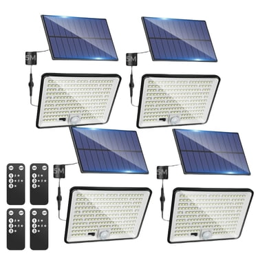 Mesh Linkable Series 4-Pack Solar SMD LED Security Wall Pack Light ...