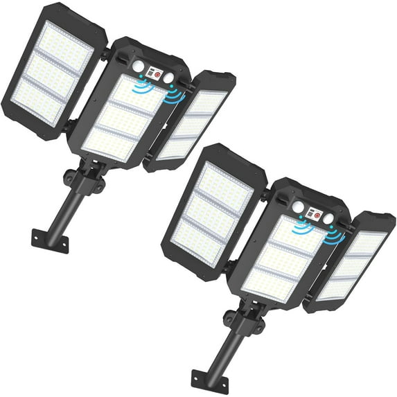 Solar Lights Outdoor, 7000 LM Super Bright Dual Motion Sensor Lights ...