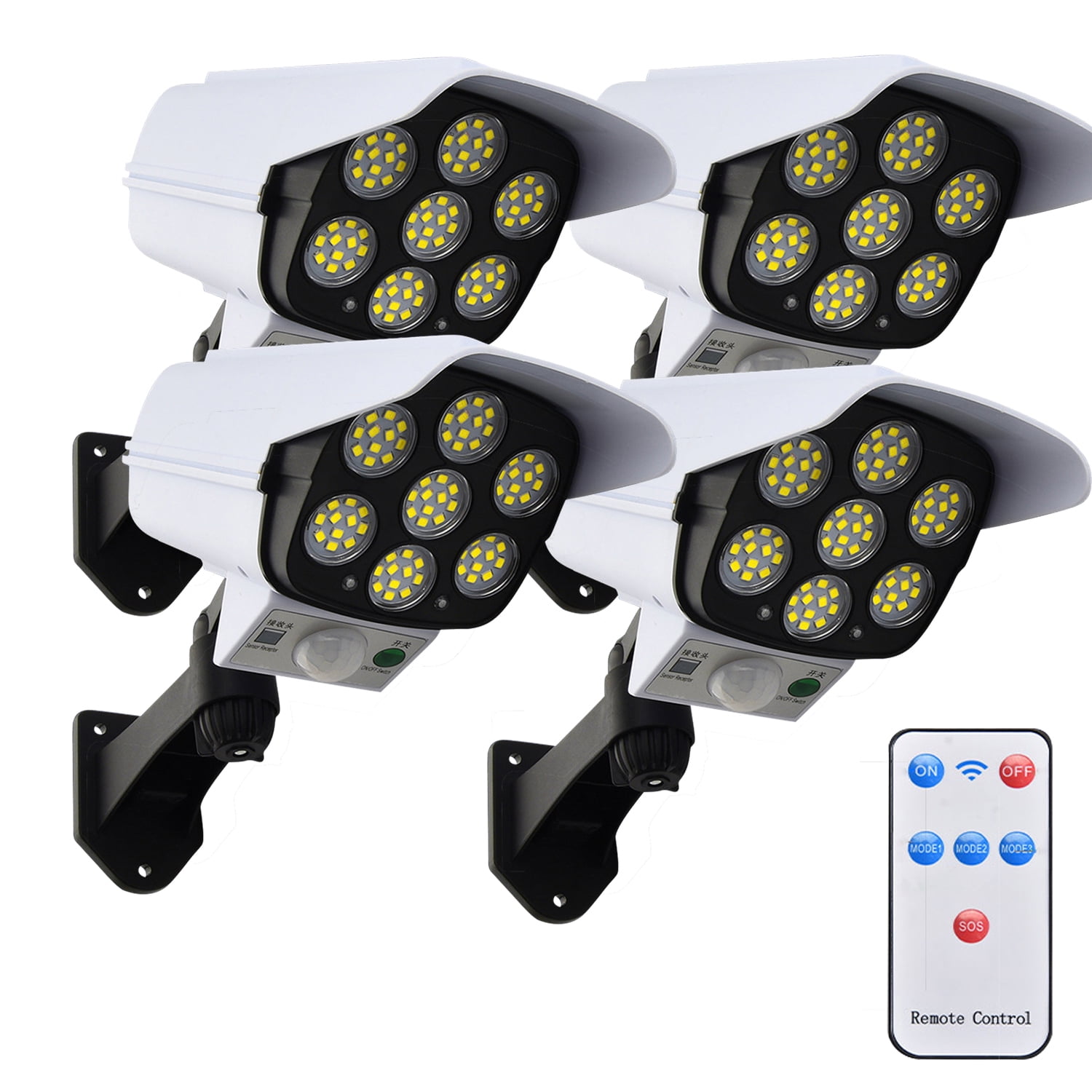 Solar Motion Sensor Security Light Outdoor Waterproof Kepeak 77LED ...