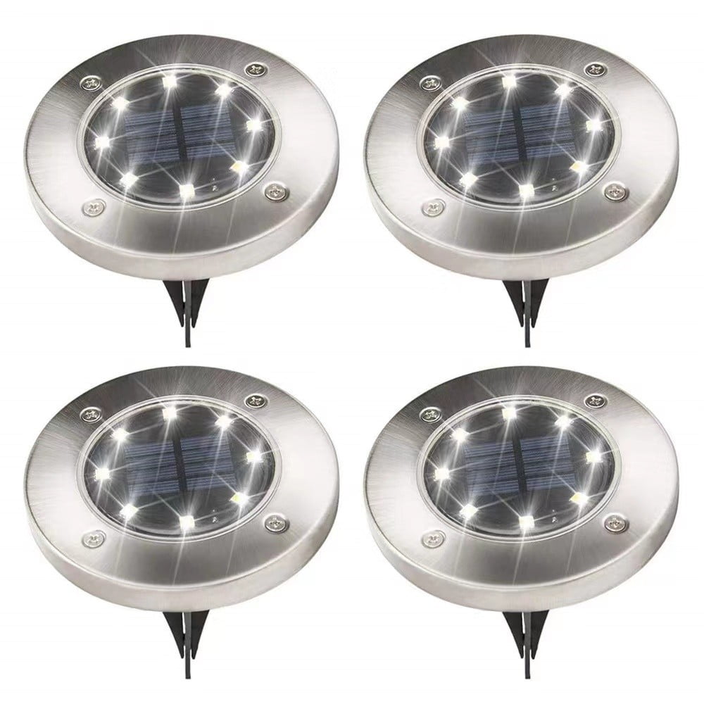 Solar Lights Outdoor with 8 LEDs, Bright Solar Ground Lights Outdoor ...
