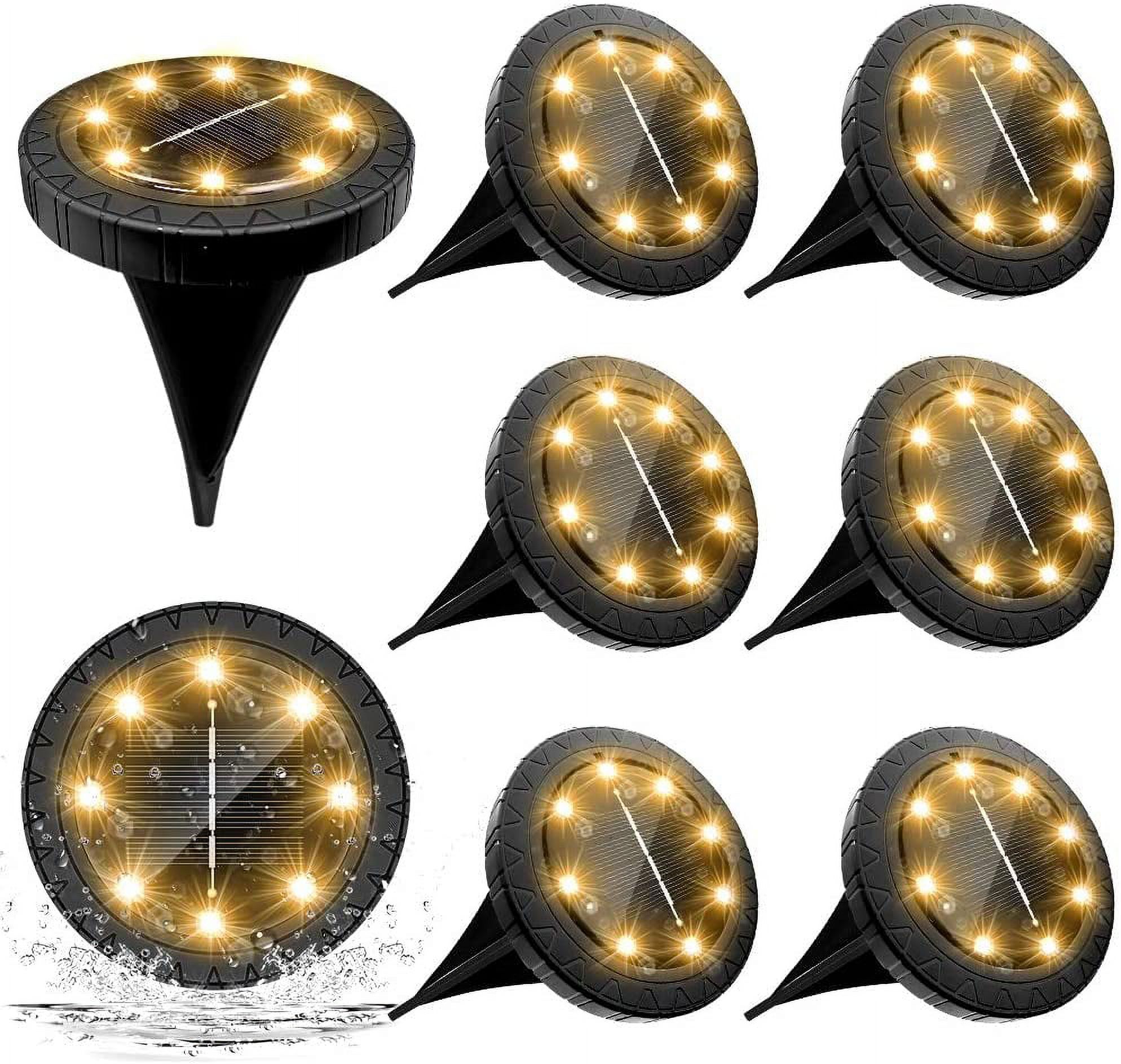 Solar Lights Outdoor 8Pack 8Led Solar Lights Outdoor Garden Lights Warm ...